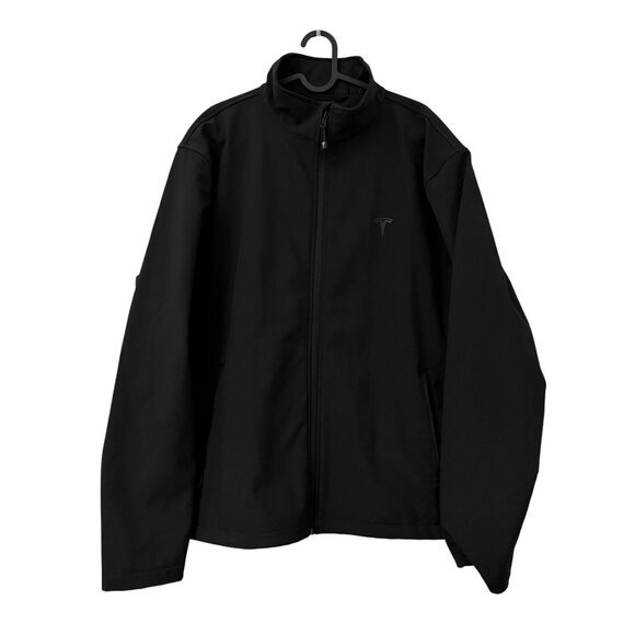 Tesla | Jackets & Coats | Tesla Corporate Black Soft Shell Full Zip ...